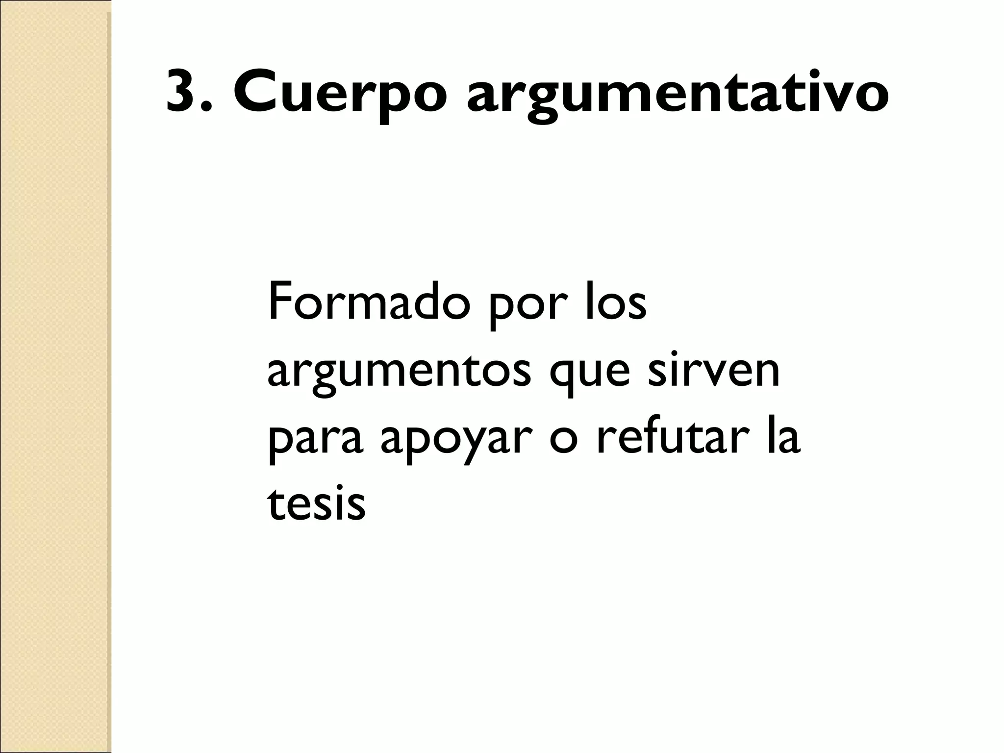 Estructura del texto argumentativo | PPT