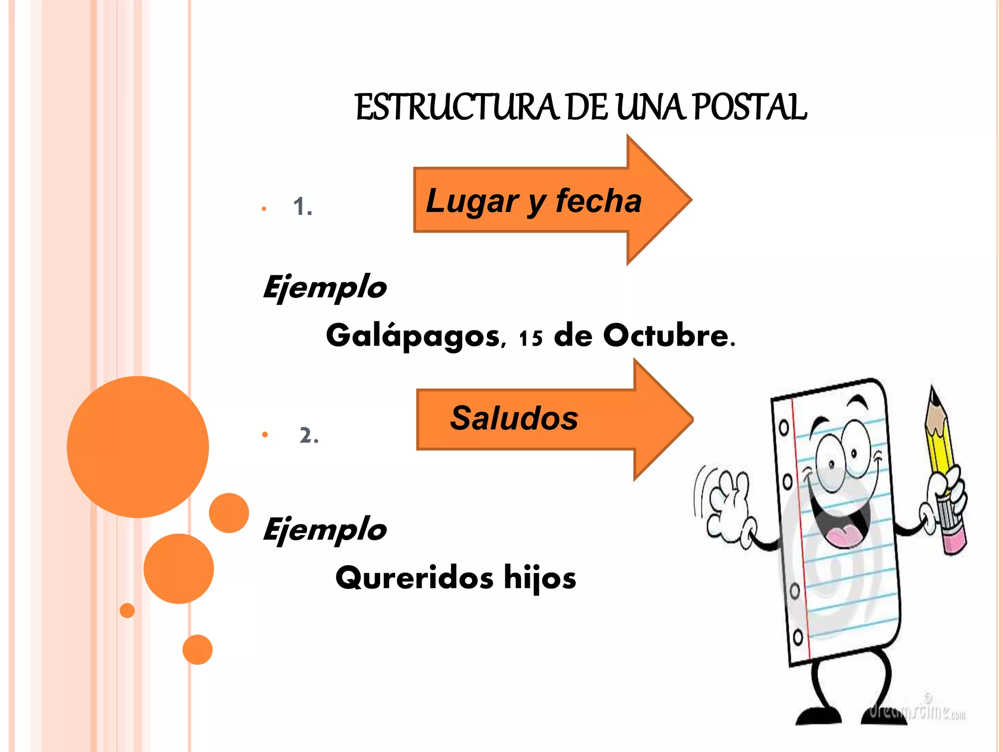 Estructura de una postal ximena uquillas | PPT