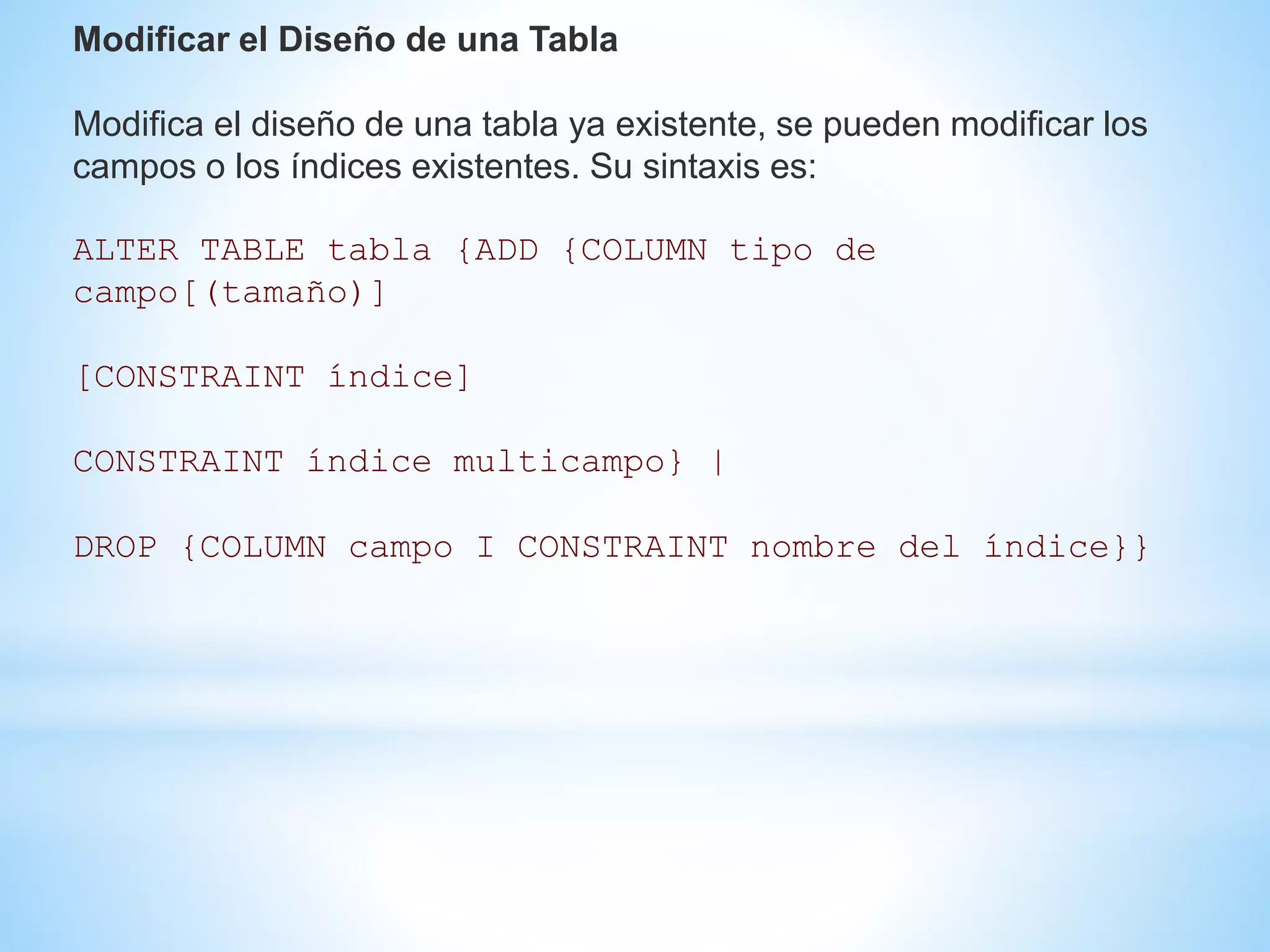 Estructura de una tabla sql | PPTX