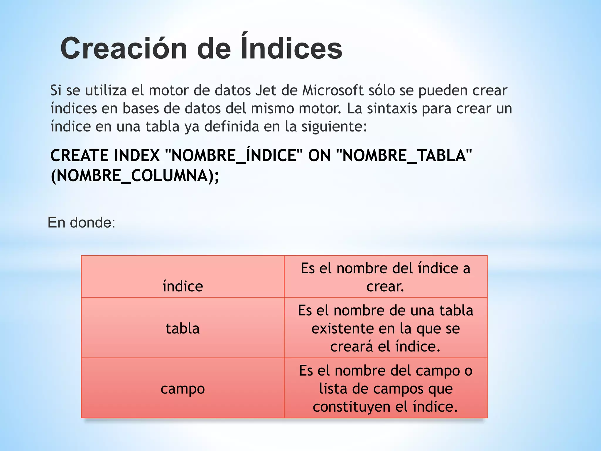 Estructura de una tabla sql | PPTX