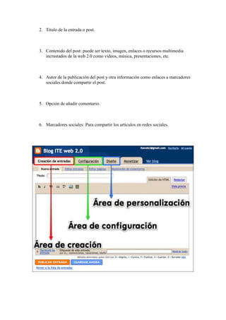 Estructura de un blog | DOCX