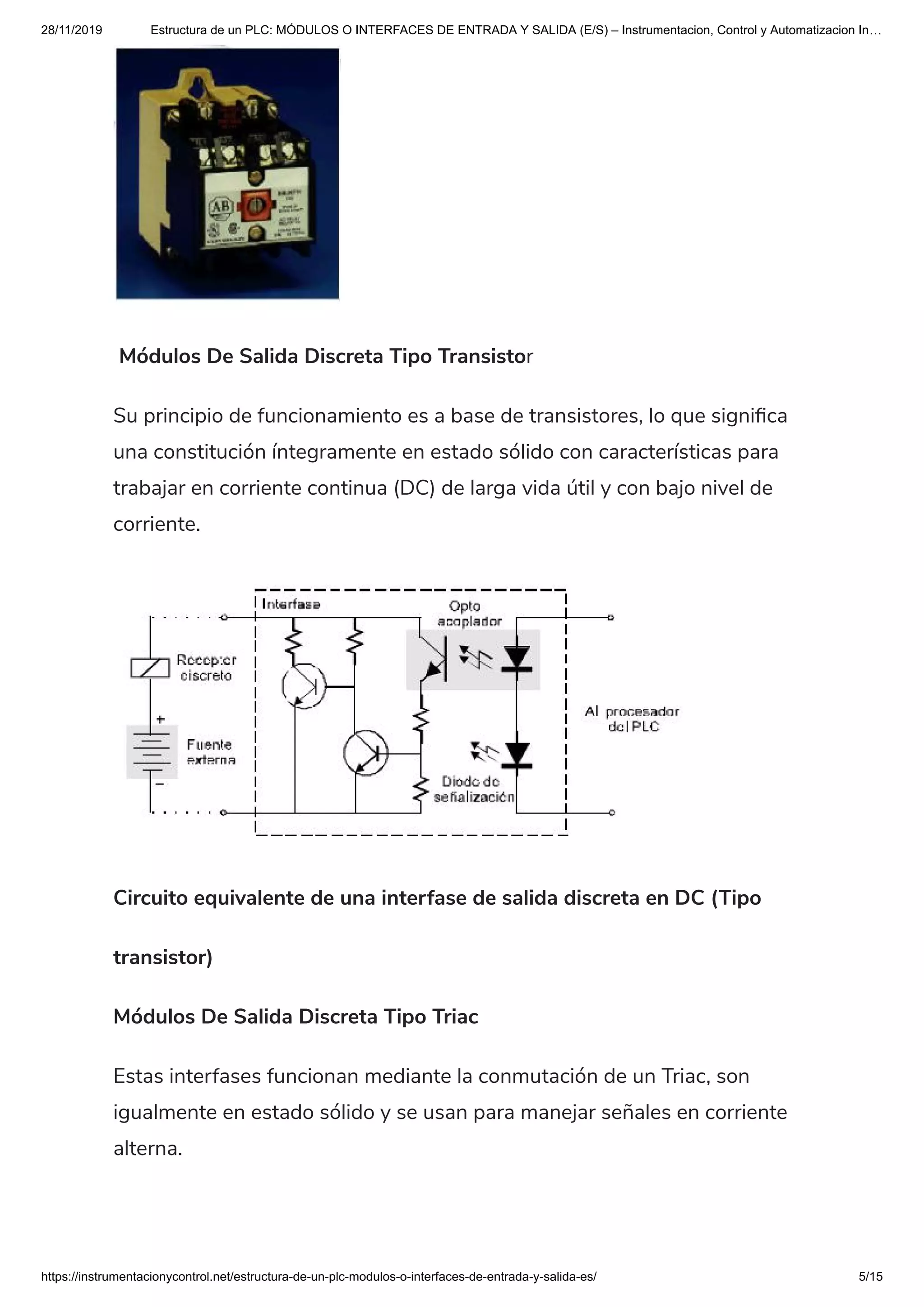 Estructura de un plc | PDF