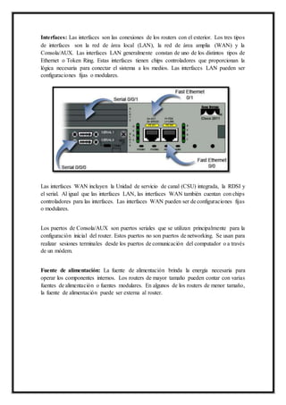 Estructura de un router | DOCX