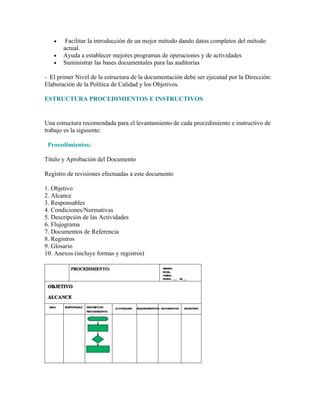 Estructura documentacion | DOC