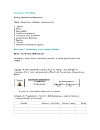 Estructura documentacion | DOC