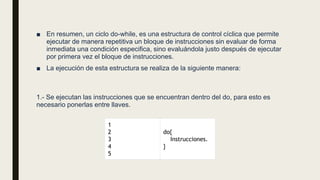 ESTRUCTURA DO WHILE | PPTX