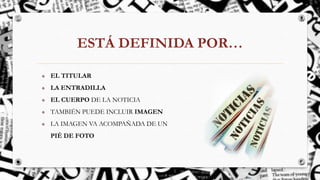 Estructura externa de la noticia | PPTX
