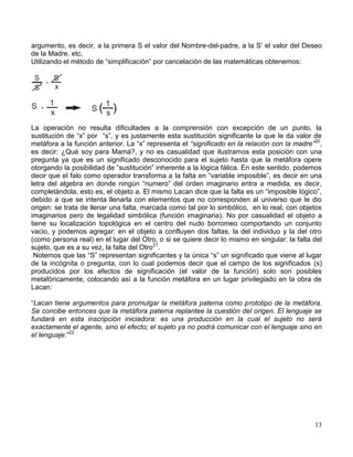 Estructura, función y lugar en Lacan (85 73-1-sm) | PDF