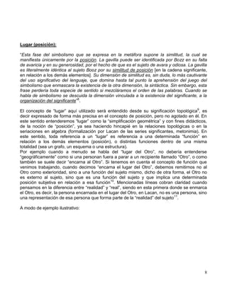 Estructura, función y lugar en Lacan (85 73-1-sm) | PDF