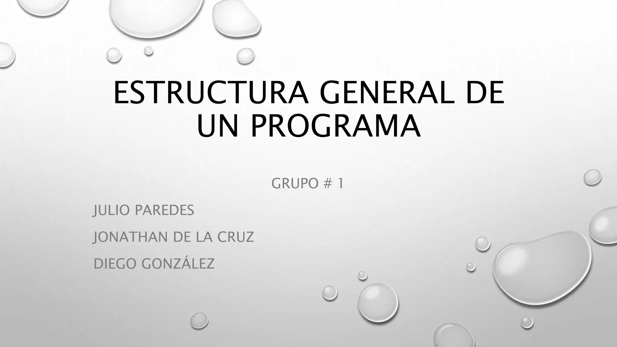 Estructura general de un programa | PPT