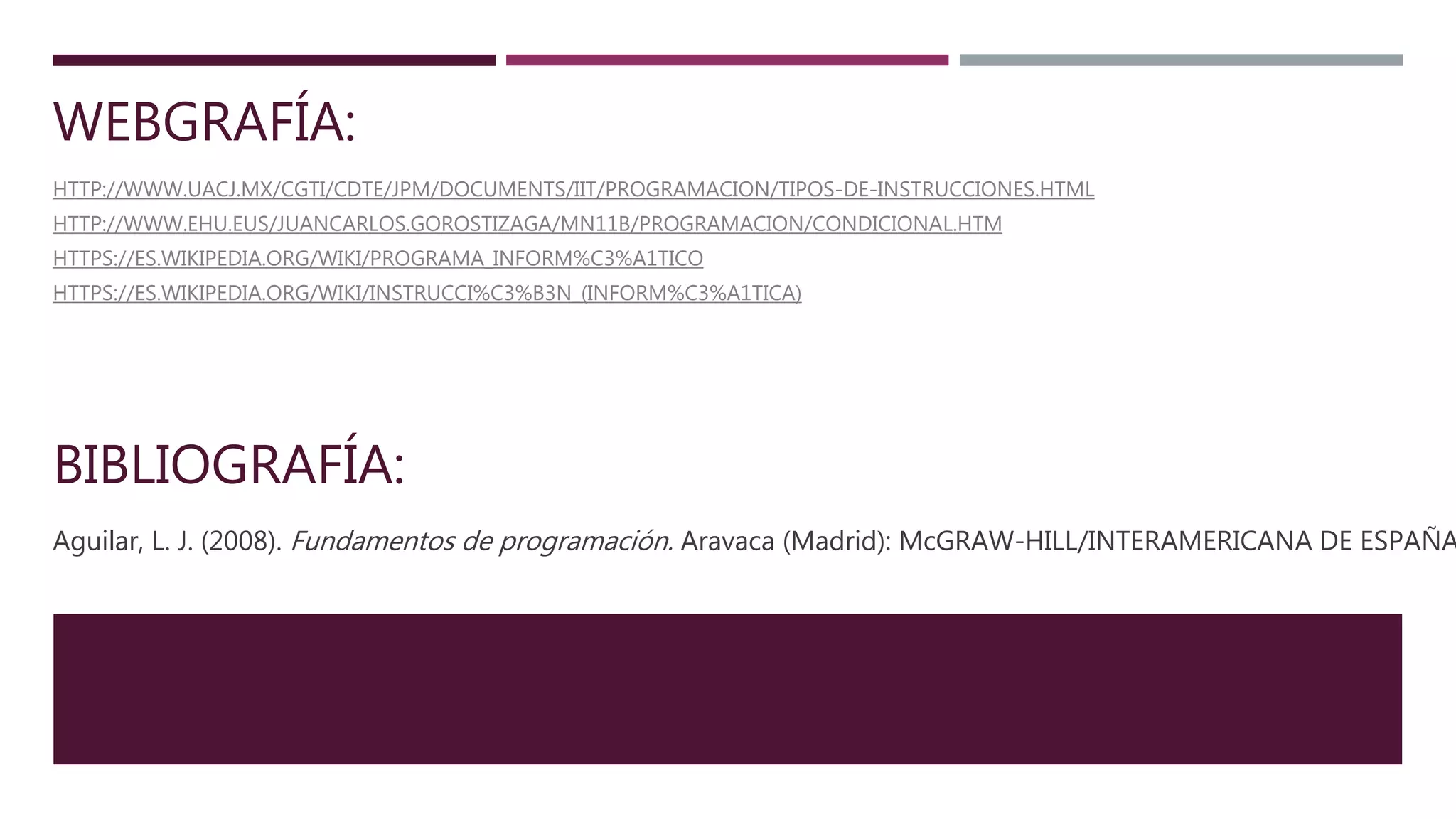 Estructura general de un programa | PPT