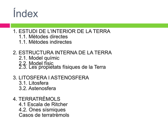 Estructura interna de la terra | PPTX