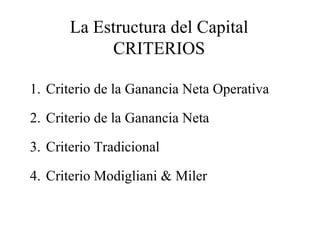 Estructura Optima De Capital | PPT