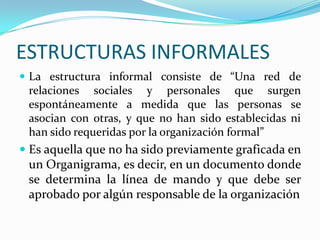 Estructura organizacional | PPTX