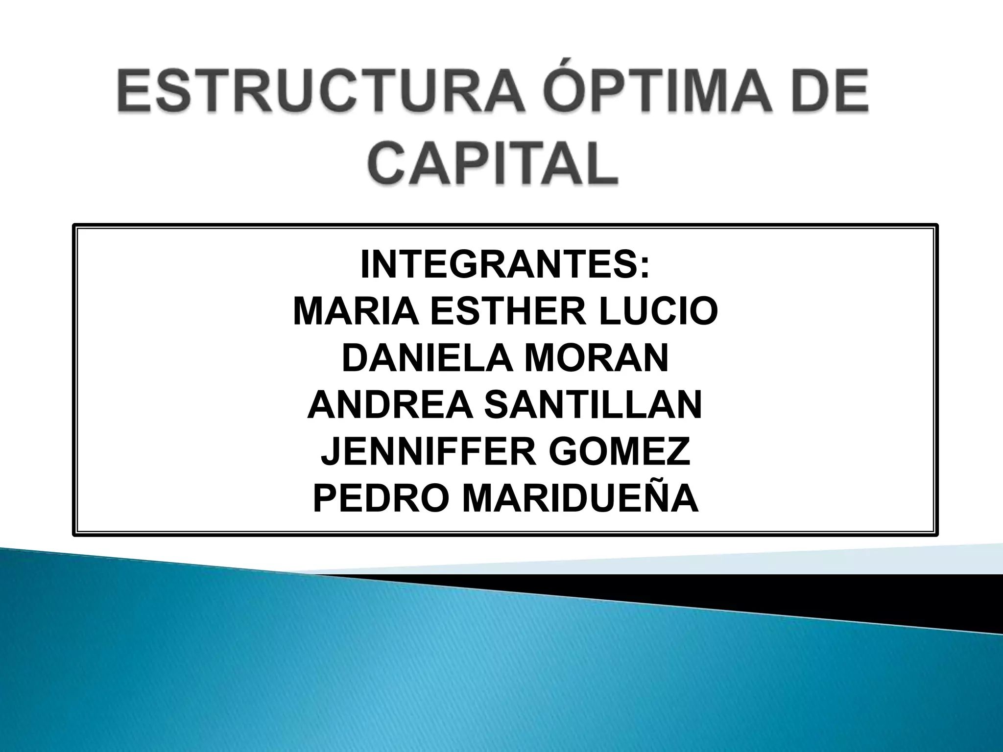 Estructura óptima de capital | PPTX