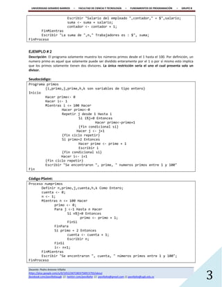 Estructura Repetitiva MIENTRAS (While) con PSeInt | PDF