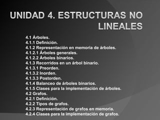 Estructuras No Lineales | PPT