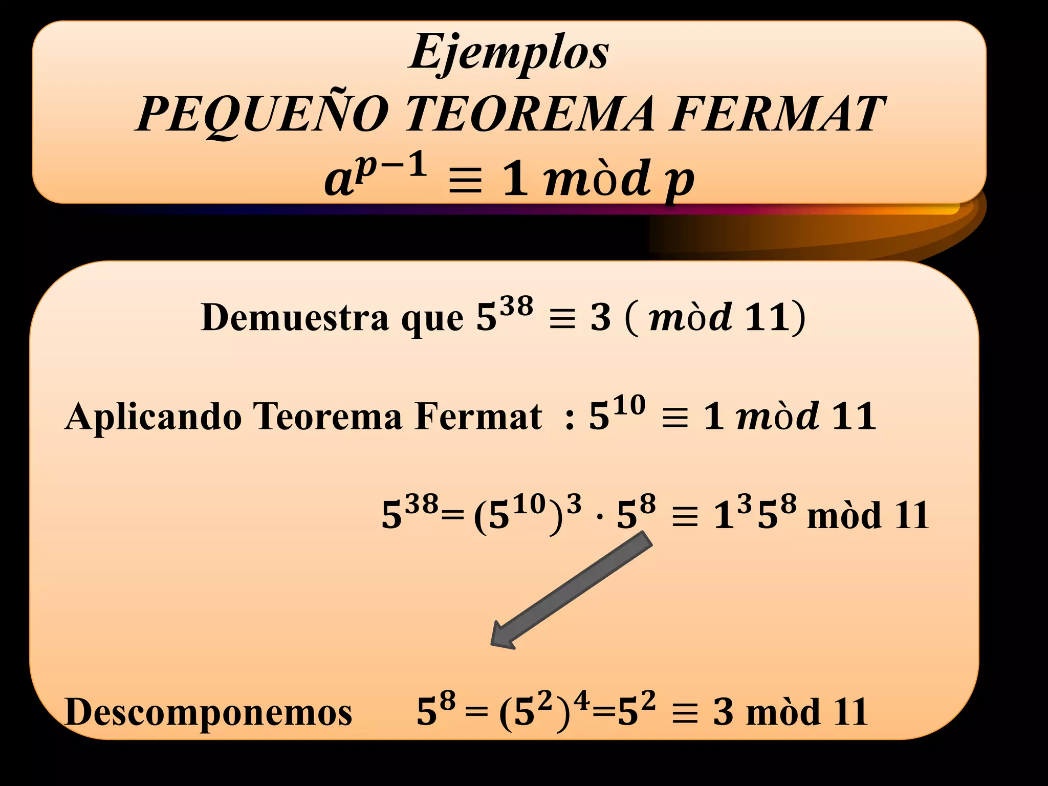 Pequeno Teorema De Fermats