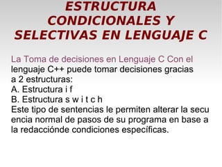Estructuras condicionales | PPT
