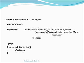 Estructuras De Control | PPT