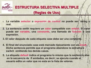 Estructuras de control | PPT