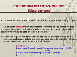 Estructuras de control | PPT