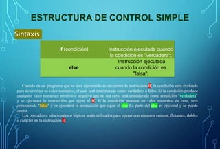 Estructuras de control de flujo | PPTX