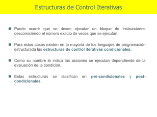 Estructuras de control | PPT