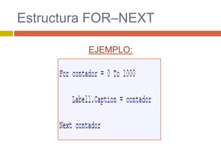 Estructuras de control en Visual Basic | PPTX | Programming Languages | Computing