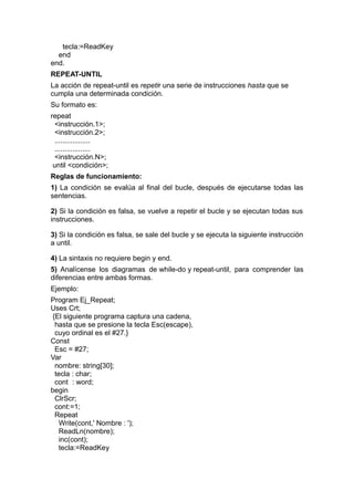 Estructuras de Control Repetitivo | PDF