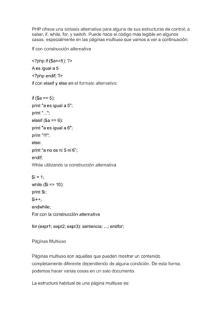 Estructuras de Control Repetitivo | PDF