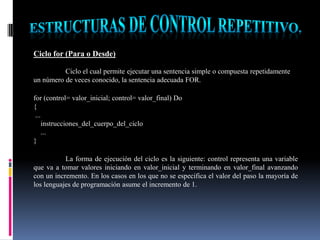 Estructuras de control repetitivo | PDF