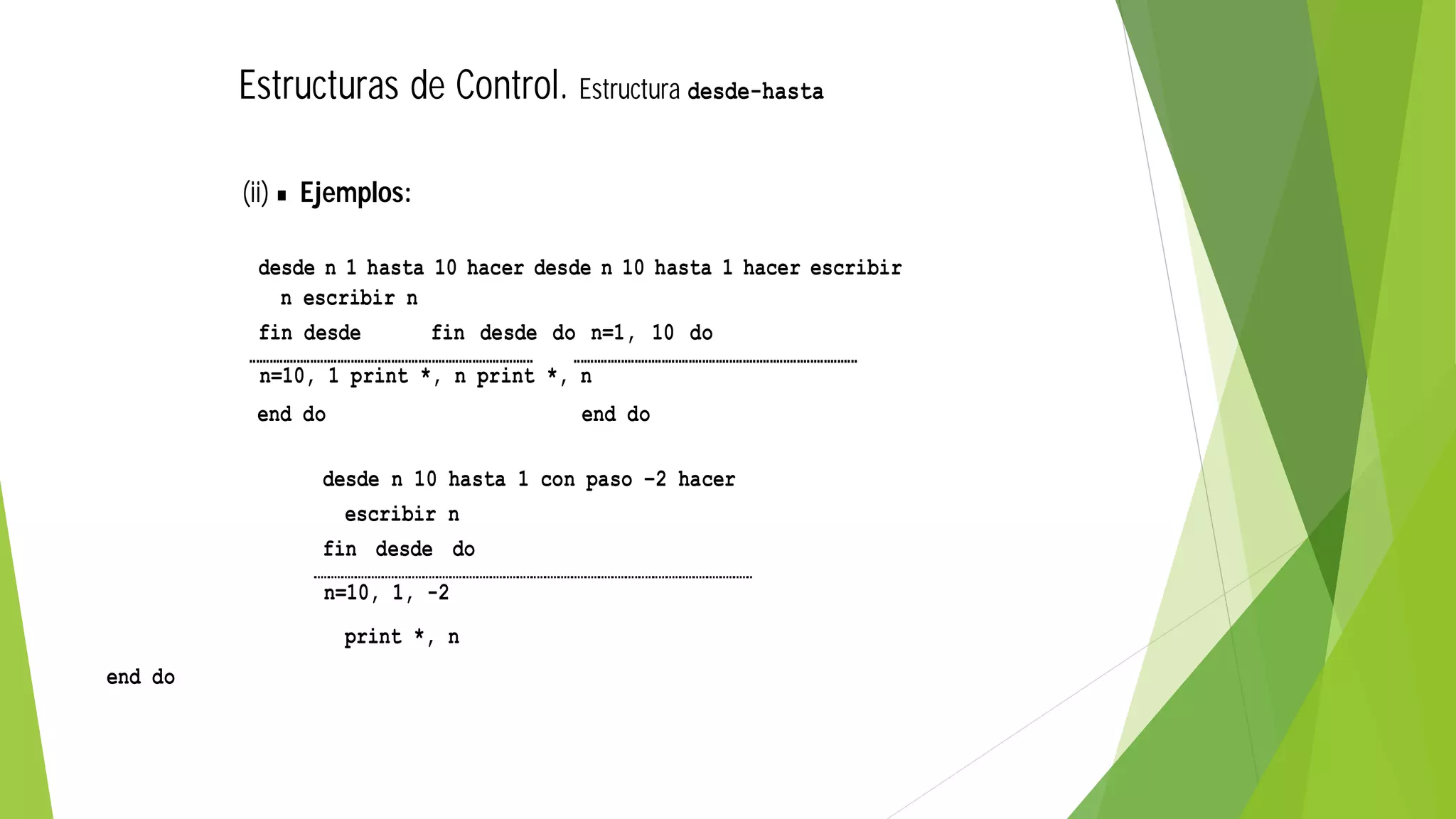 Estructuras de control secuencial | PPT