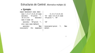 Estructuras de control secuencial | PDF