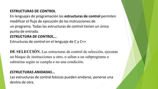 Estructuras de control secuencial | PDF