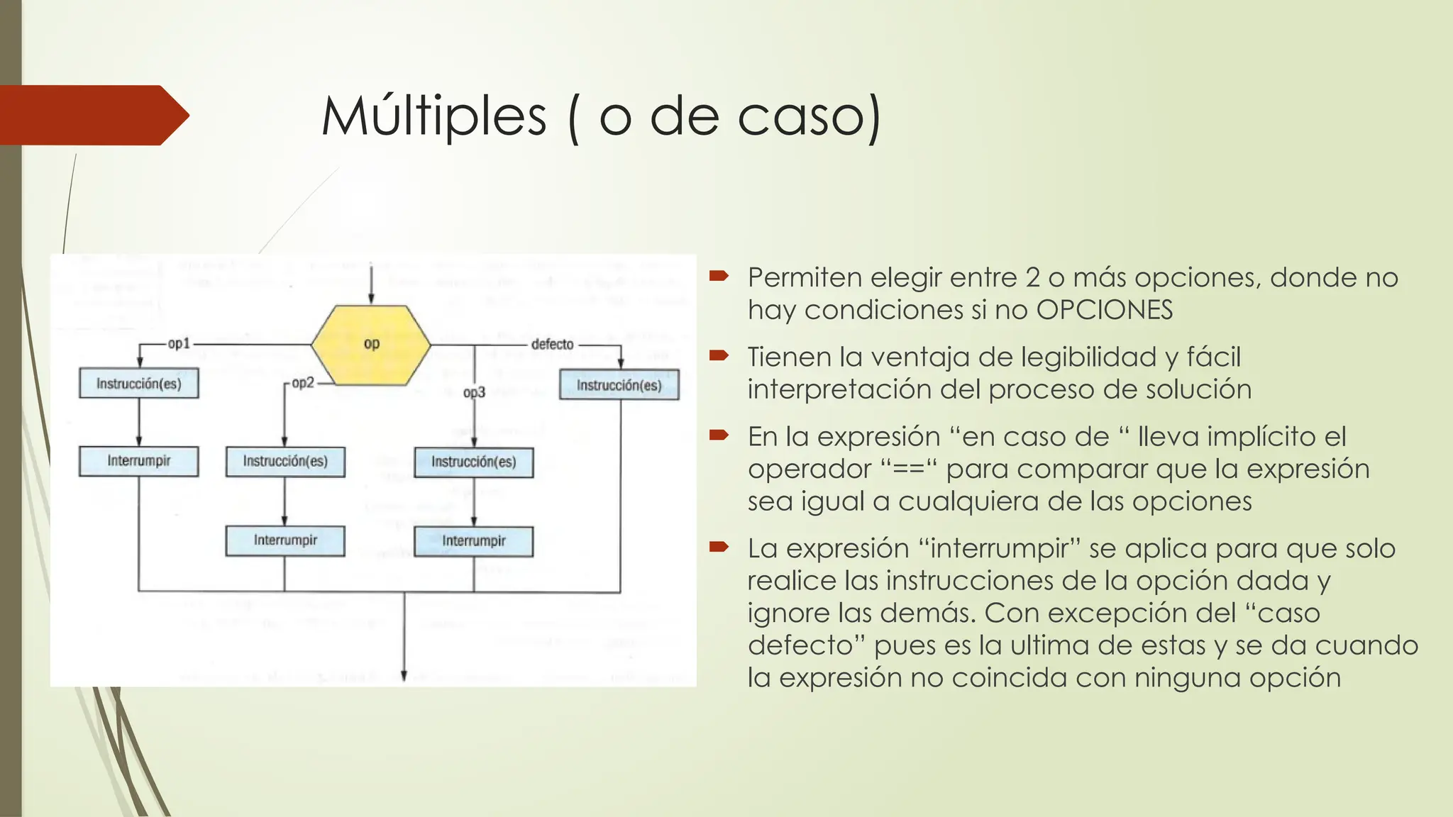 Estructuras de control selectivas para uas | PPTX