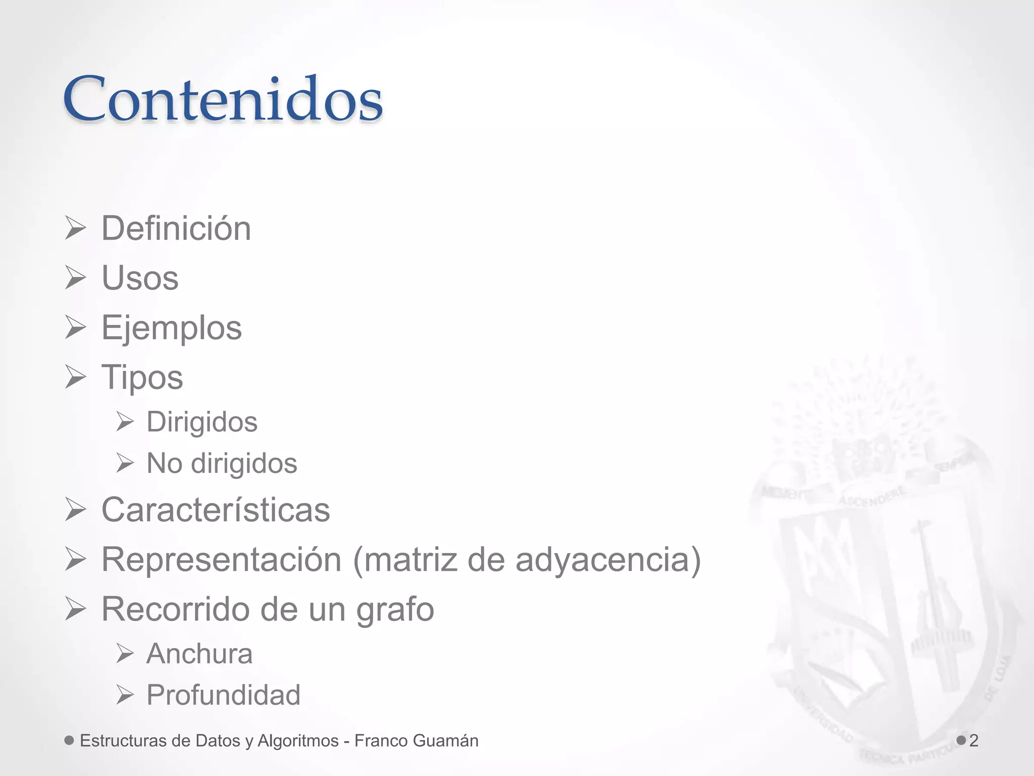 Estructuras de datos grafos | PPTX