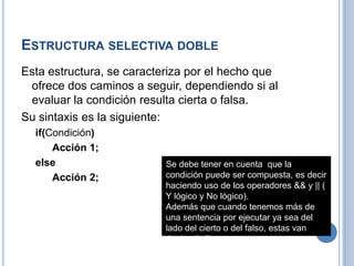 Estructuras de seleccion | PPTX | Programming Languages | Computing