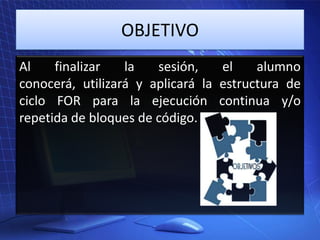 Estructura repetitiva for | PPTX