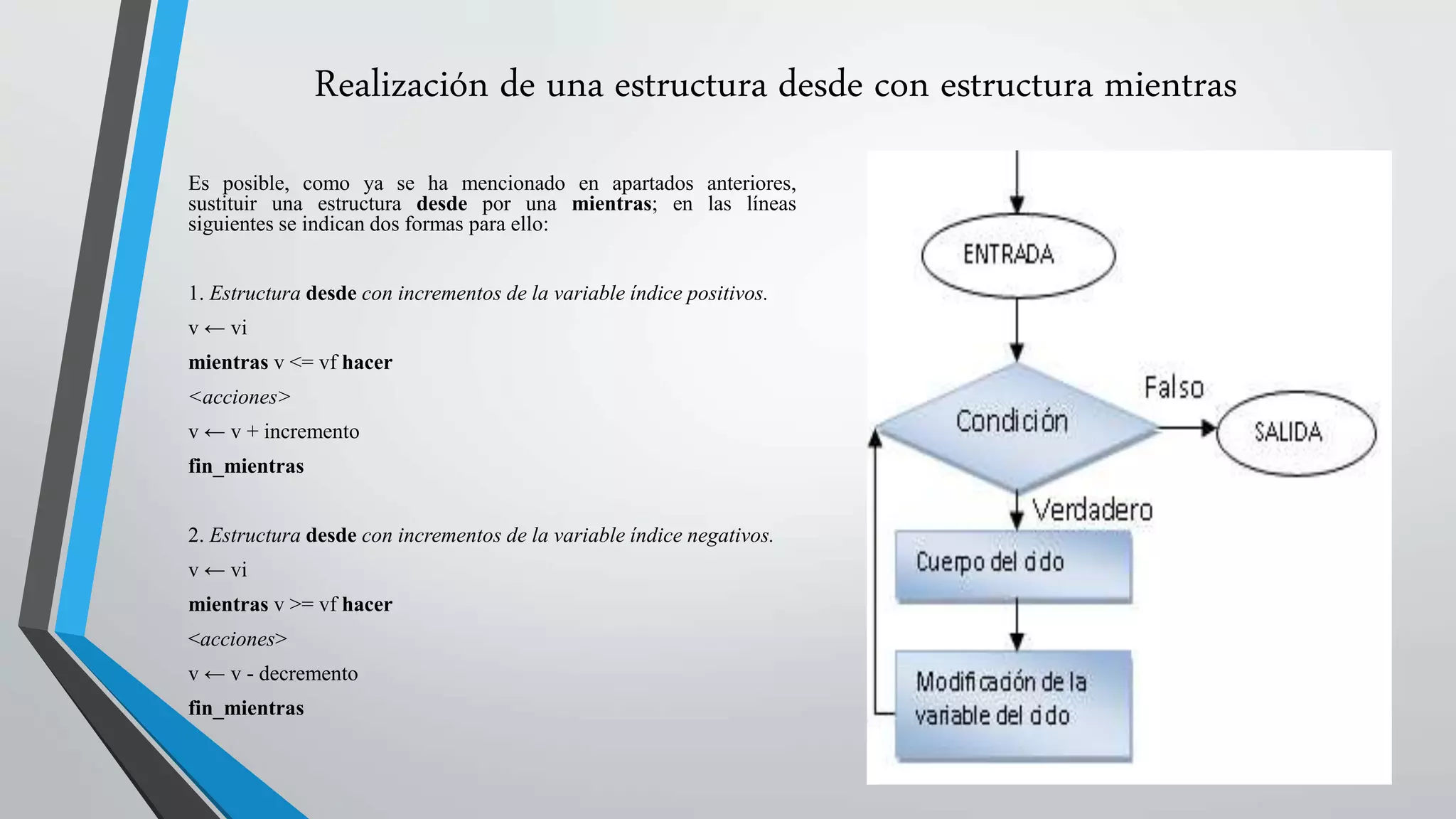Estructuras repetitivas(while, for, repeat) | PPTX | Programming Languages | Computing