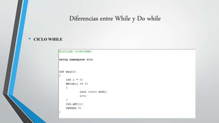Estructuras repetitivas(while, for, repeat) | PPTX | Programming Languages | Computing