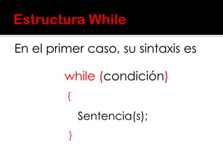 Sentencia While | PPTX