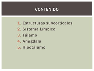 Estructuras Subcorticales | PPTX