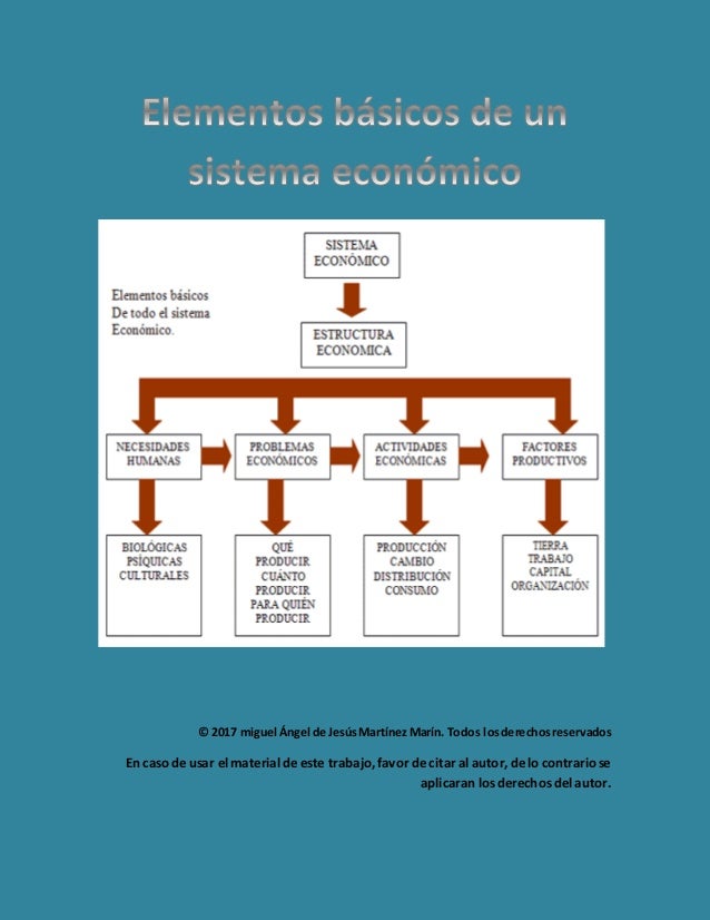 Estructuras y elementos de un sistema economico