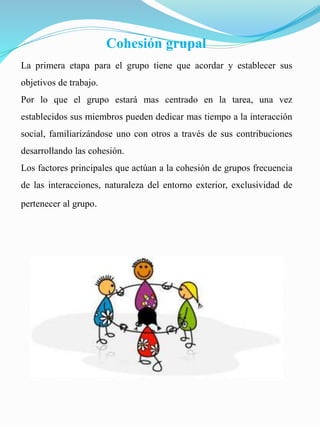 Estructura y cohesion grupal | PPTX
