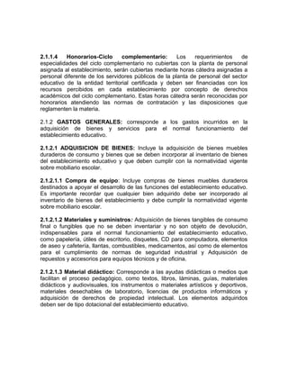 Estructura y definicion de rubros prresupuestales vigencia 2013 | DOC
