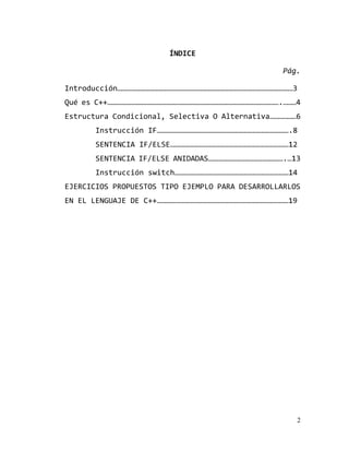 Estructuras de Control C++ | PDF