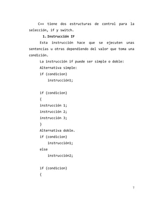 Estructuras de Control C++ | PDF