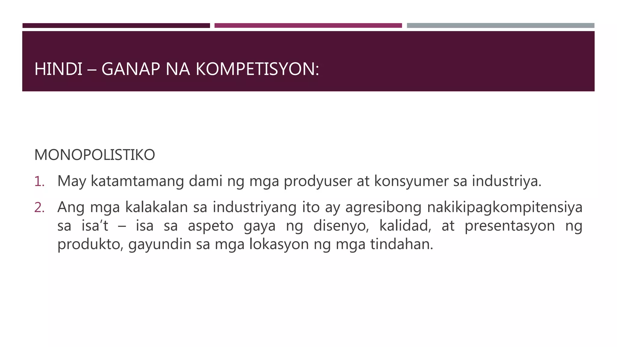 Estruktura ng Pamilihan | PPTX