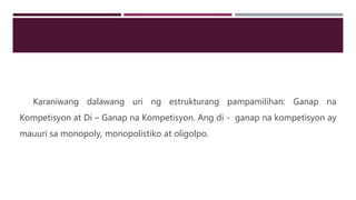 Estruktura ng Pamilihan | PPTX